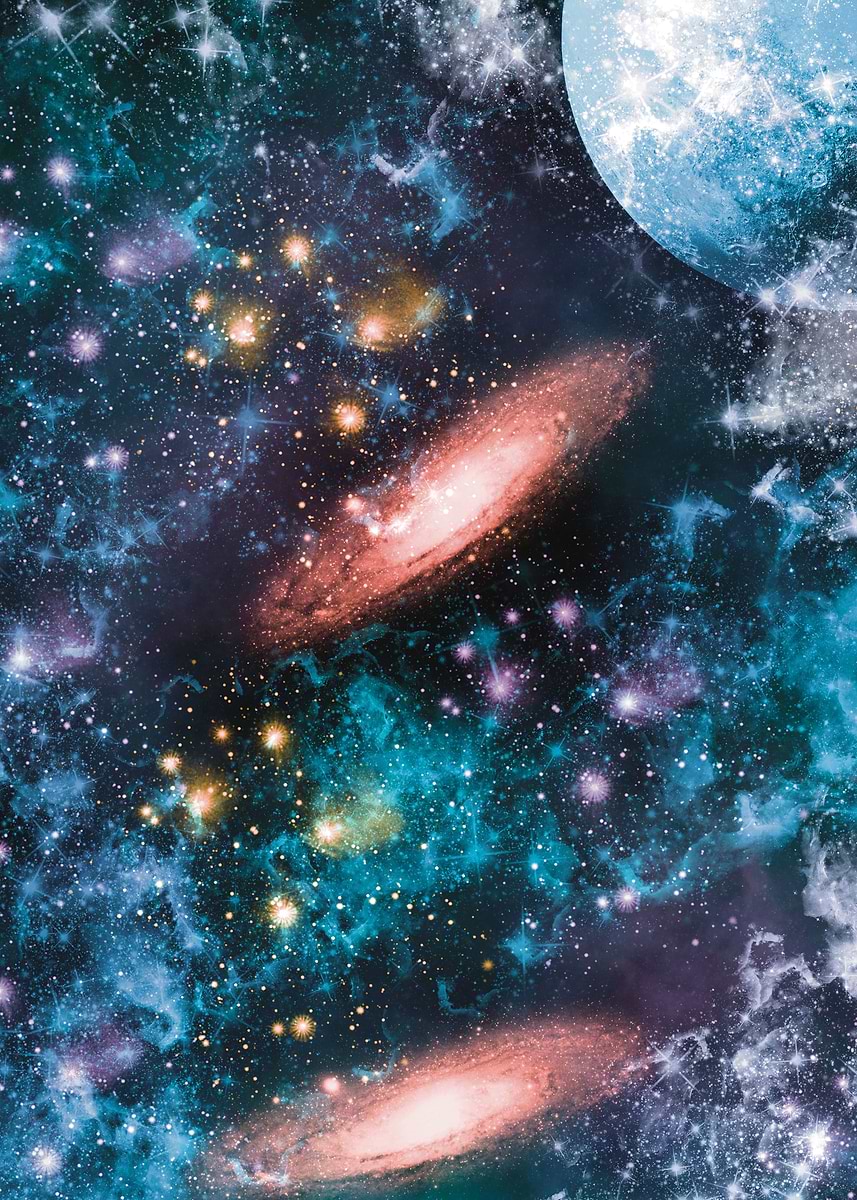 'Celestial Lovely Galaxy' Poster, picture, metal print, paint by Tom ...