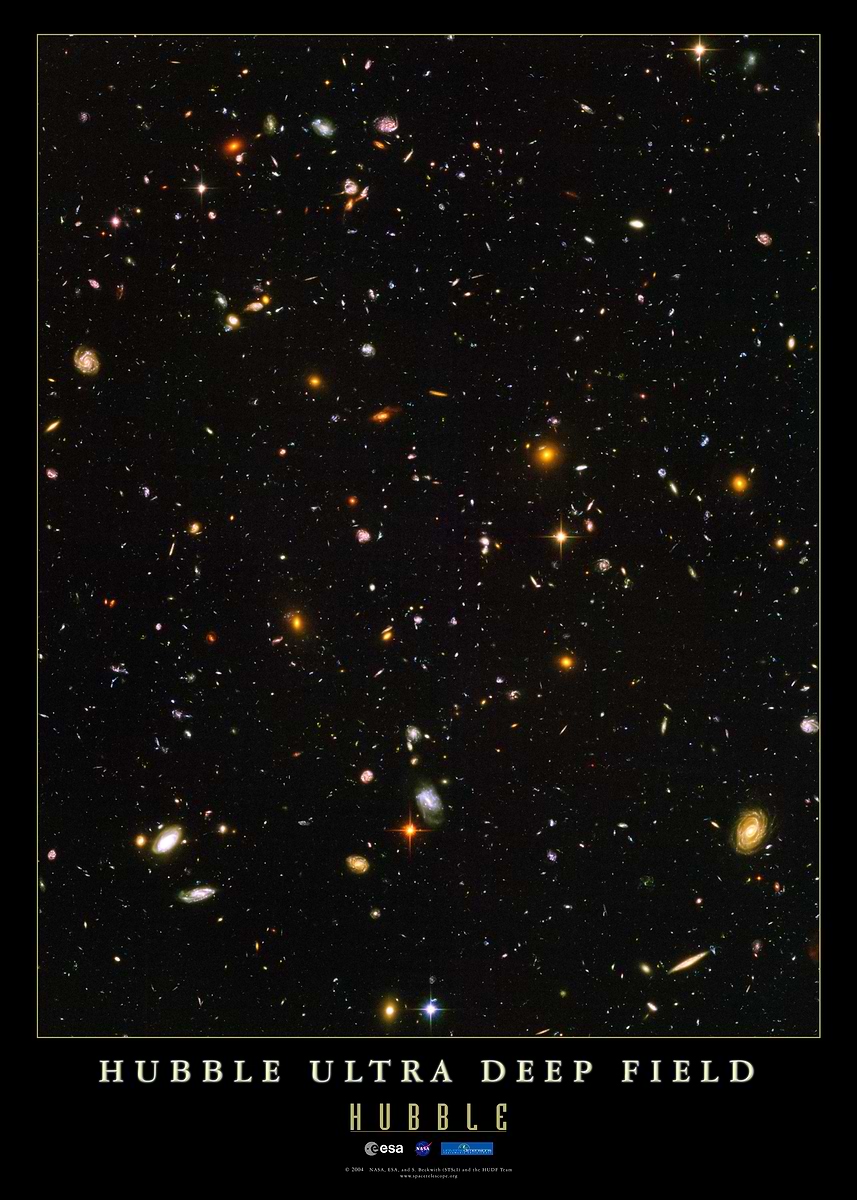 'ESA Hubble UltraDeep Field' Poster, picture, metal print, paint by NTx ...
