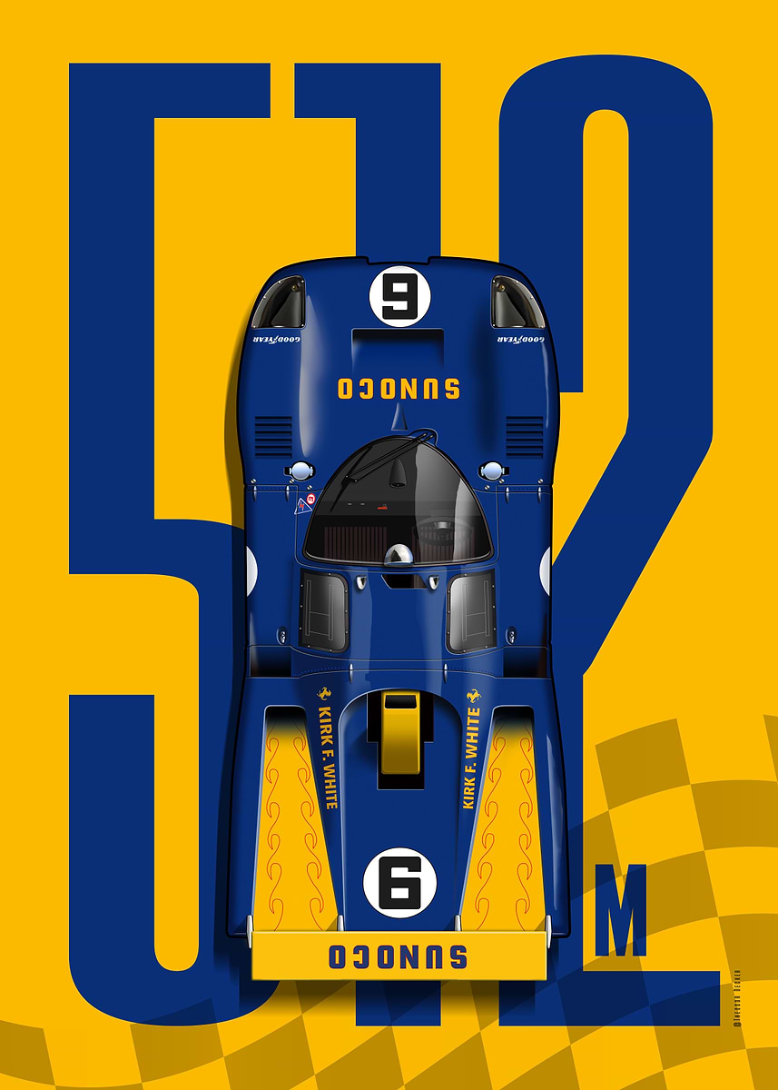 'Ferrari 512M Daytona 71' Poster, picture, metal print, paint by Theo ...