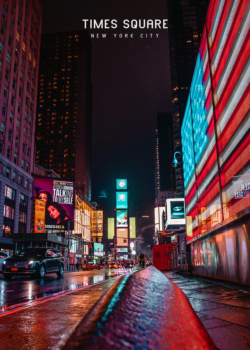 'Times Square ' Poster, picture, metal print, paint by Famous City ...