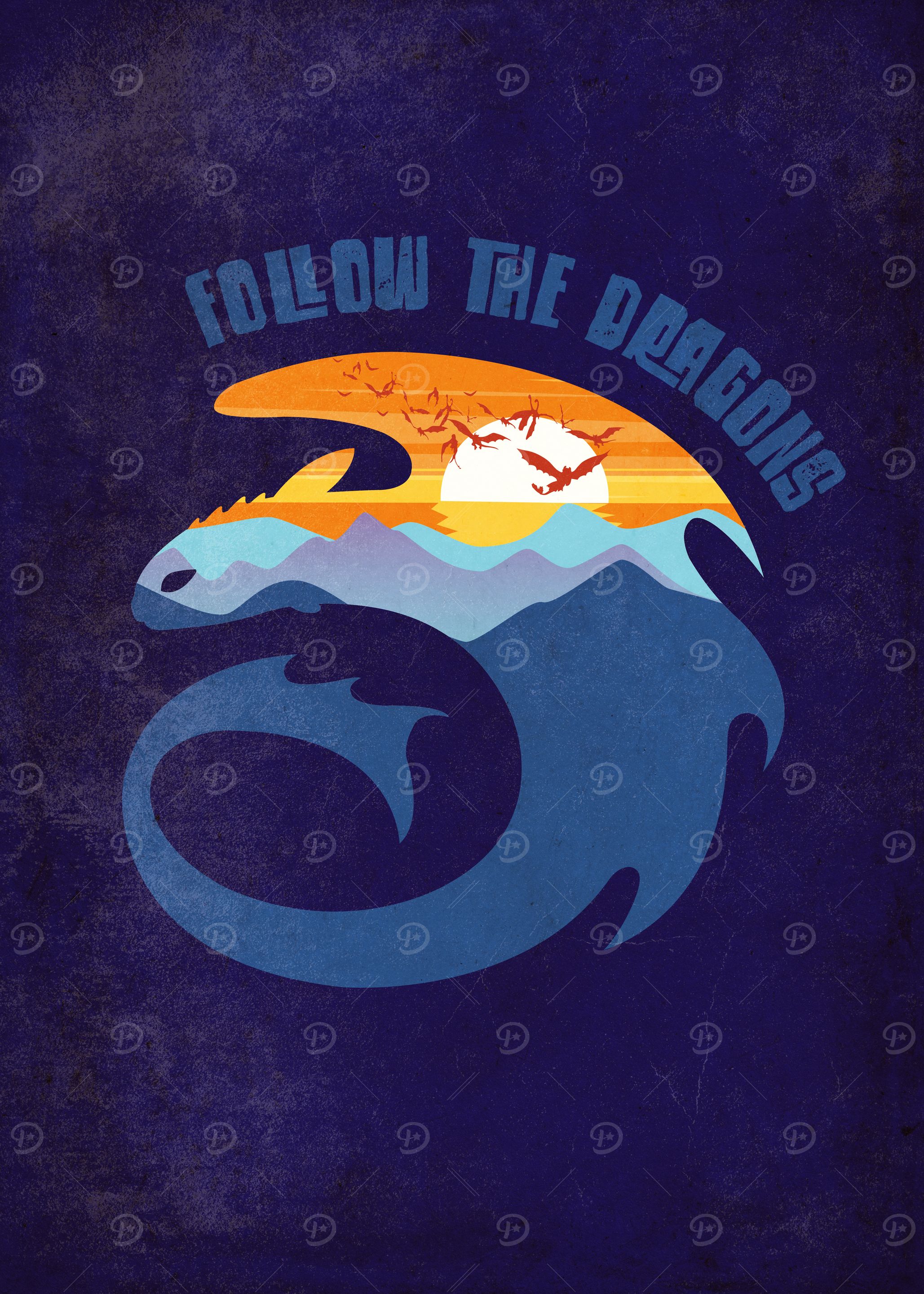 'Follow the Dragons' Poster, picture, metal print, paint by How To ...