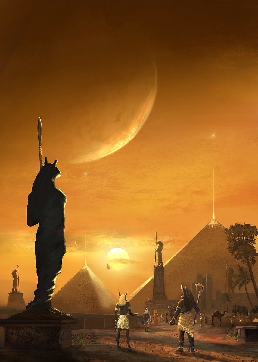 'city of Anubis' Poster, picture, metal print, paint by Group7studio ...