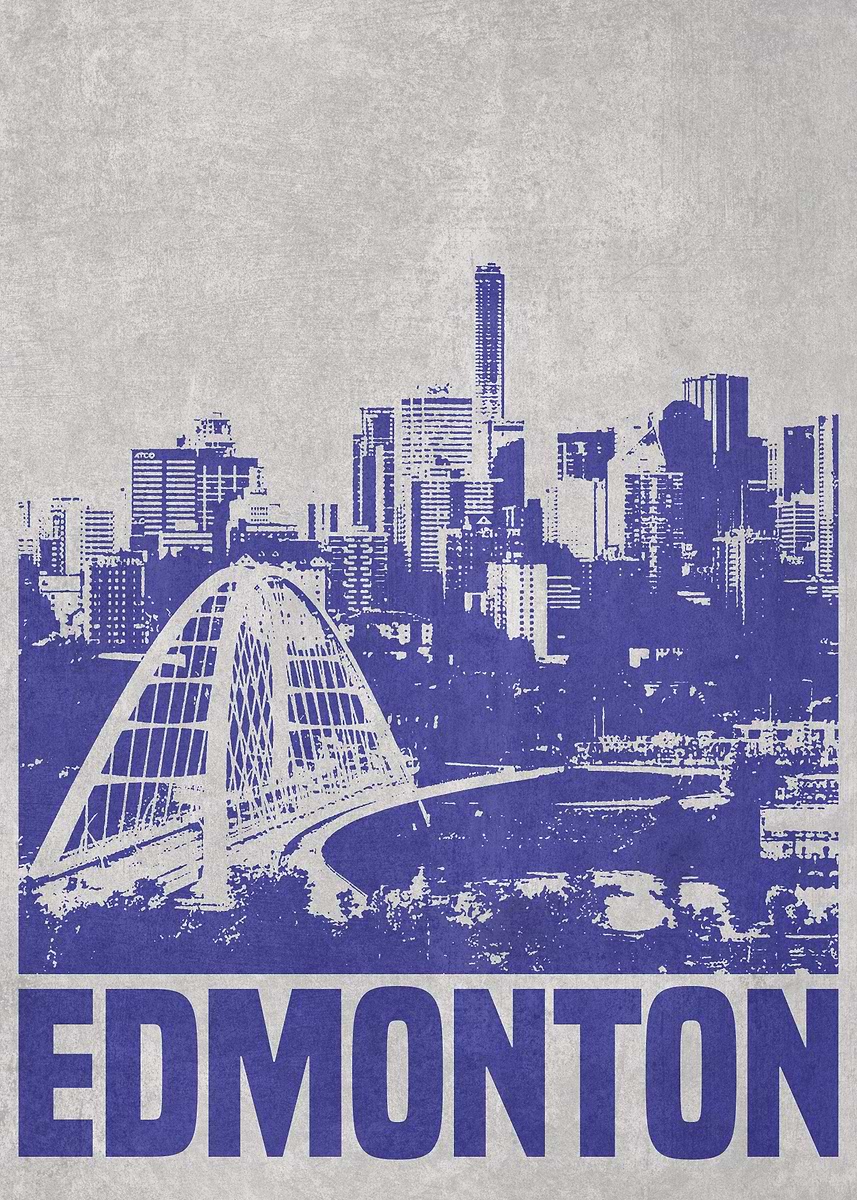 'Edmonton' Poster, picture, metal print, paint by denvector | Displate