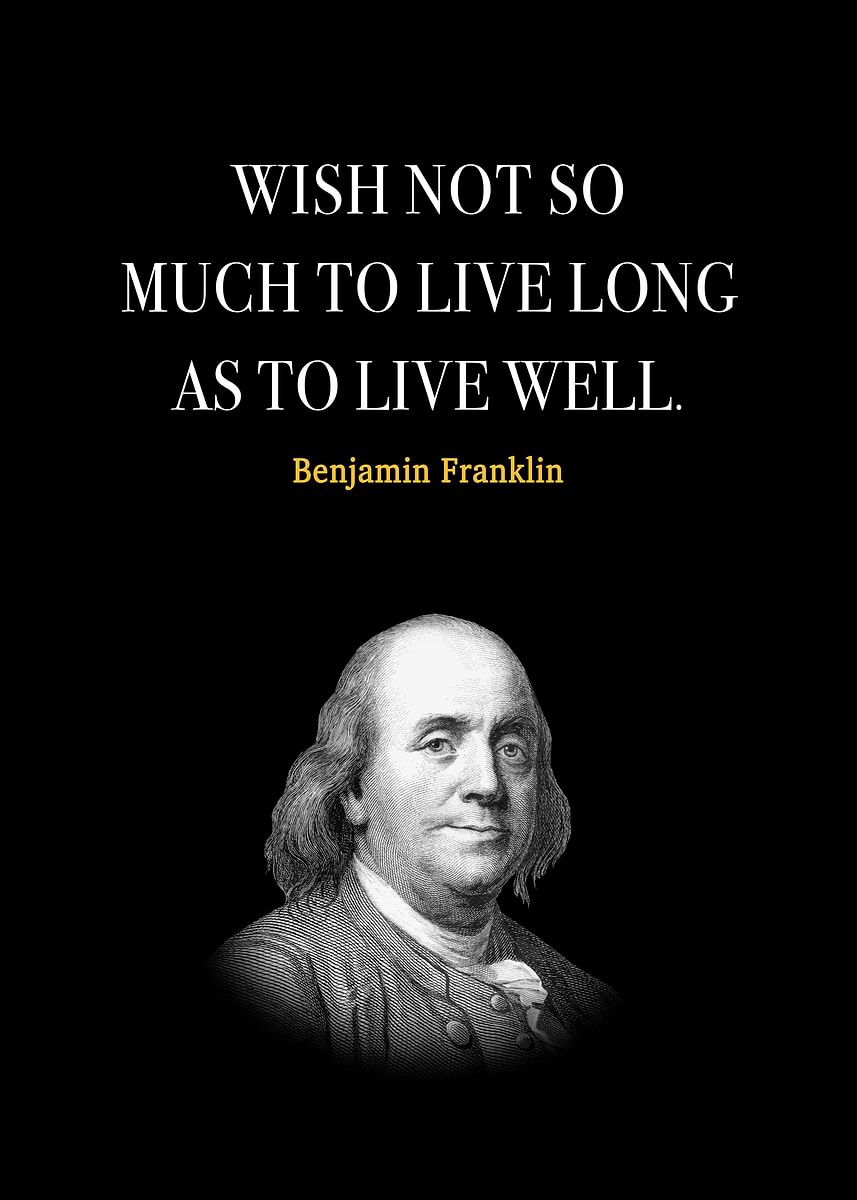 'Benjamin Franklin Quotes' Poster, picture, metal print, paint by Nick ...