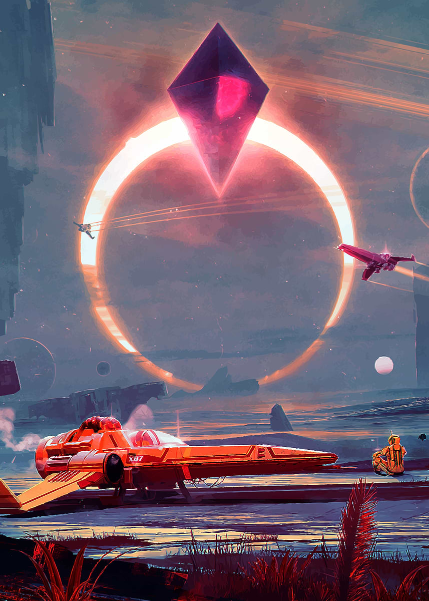'No Mans Sky' Poster, picture, metal print, paint by Mr Simple | Displate