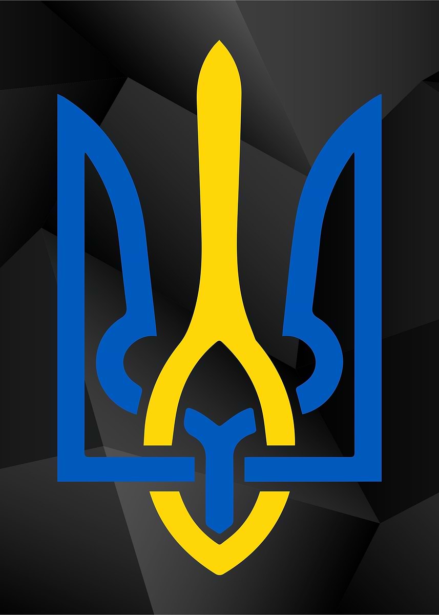 'Geometric Trident' Poster, picture, metal print, paint by Simon ...