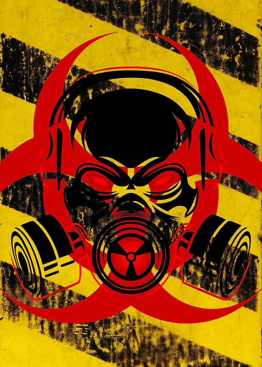 'Hazard Alert' Poster, picture, metal print, paint by Simon Clement ...