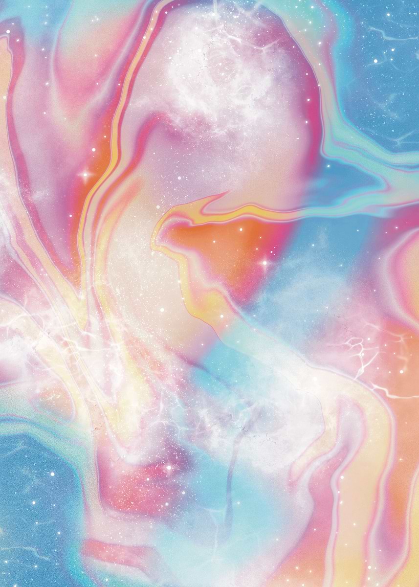'Vintage Pastel Space' Poster, picture, metal print, paint by Amy ...