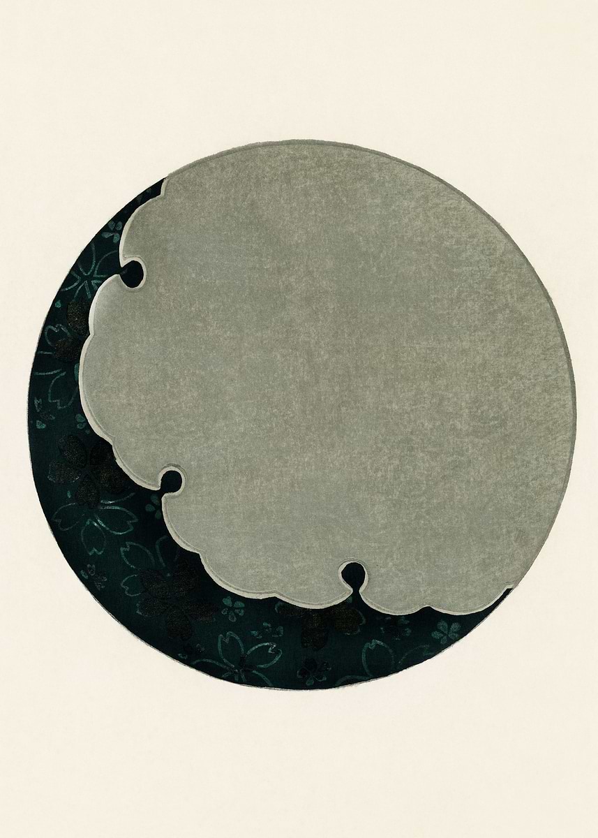 'Japanese Moon illustration' Poster, picture, metal print, paint by ...
