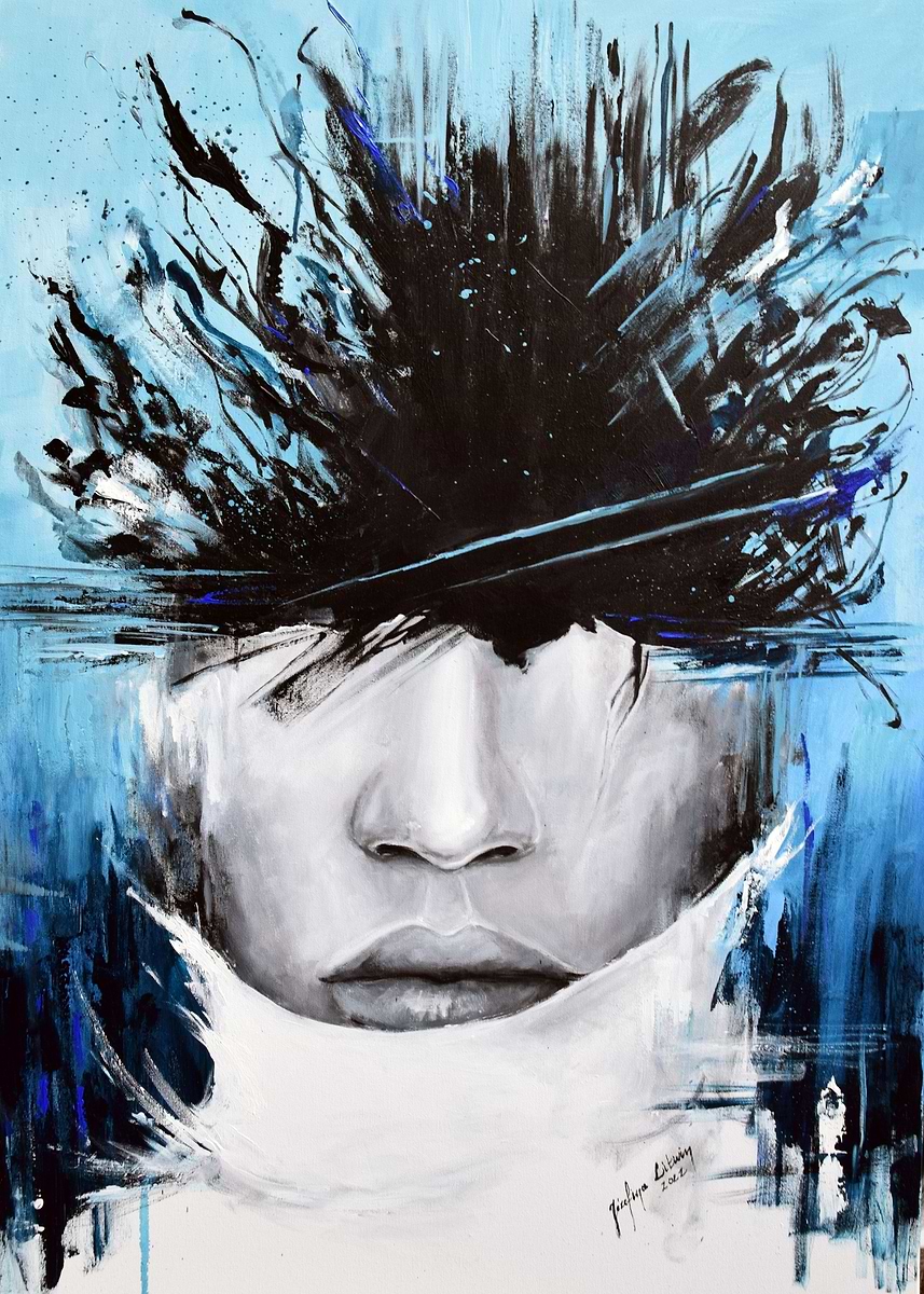 'Abstract face fashion art' Poster, picture, metal print, paint by ...