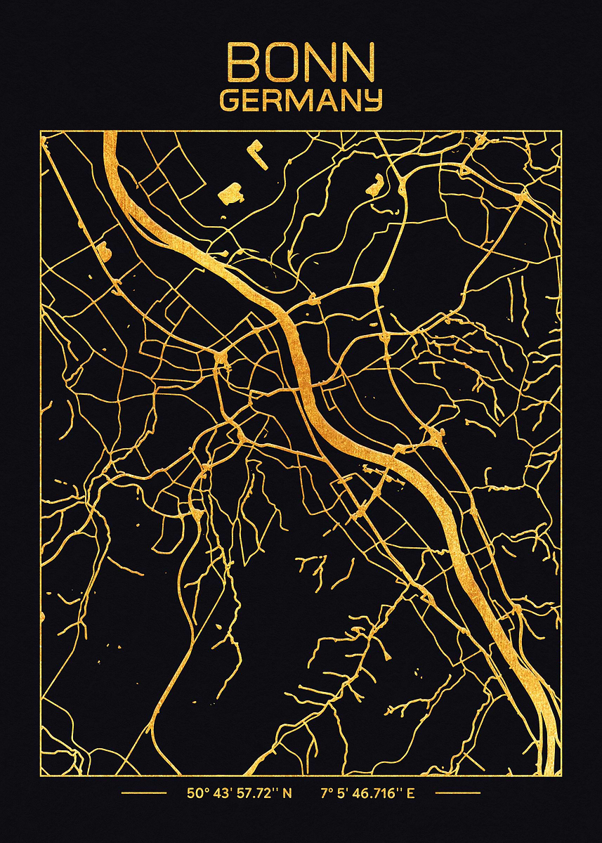 'Bonn Germany' Poster, picture, metal print, paint by Denis Siggers ...
