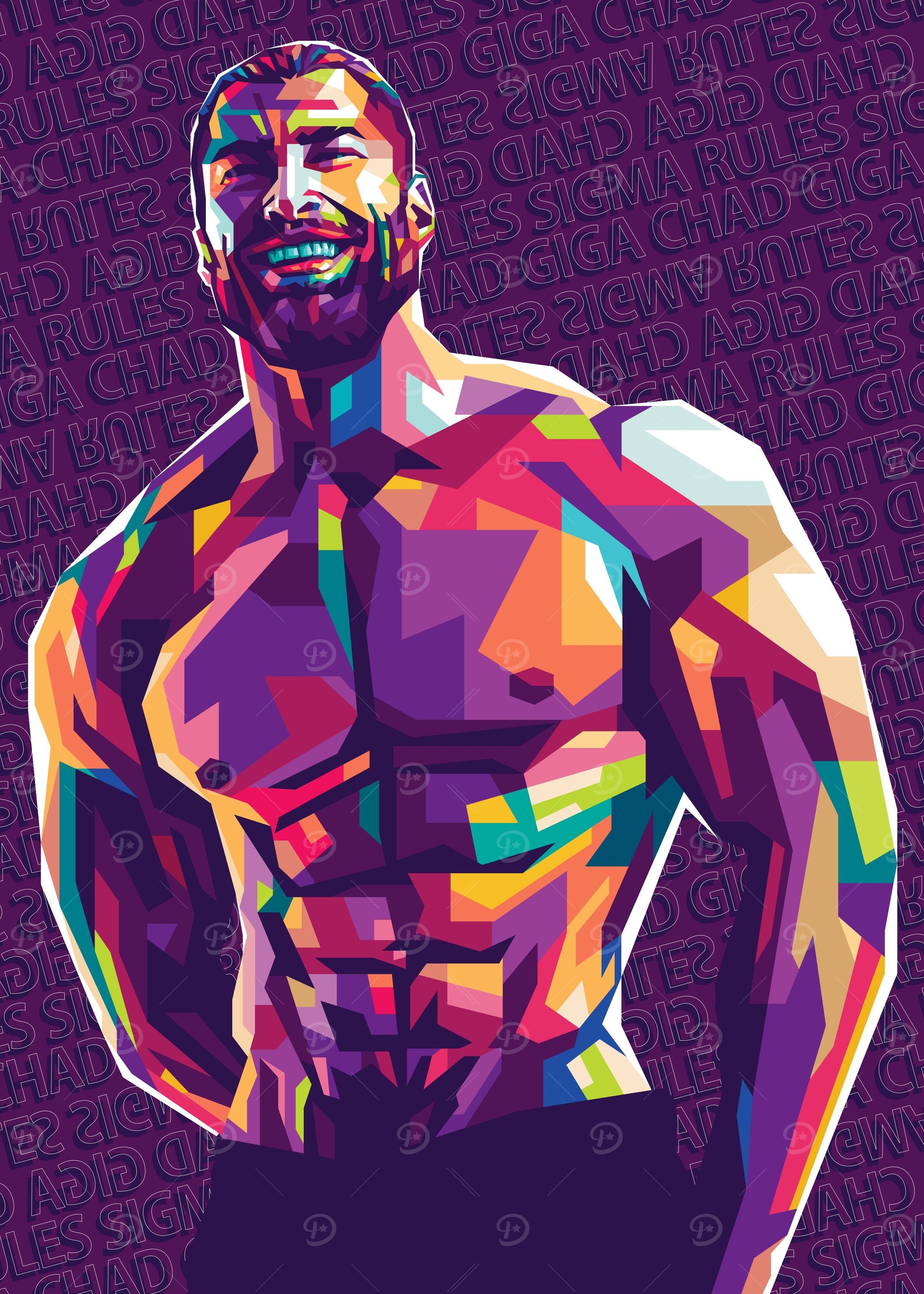 'Chad in Pop Art Style 2' Poster, picture, metal print, paint by Aang ...