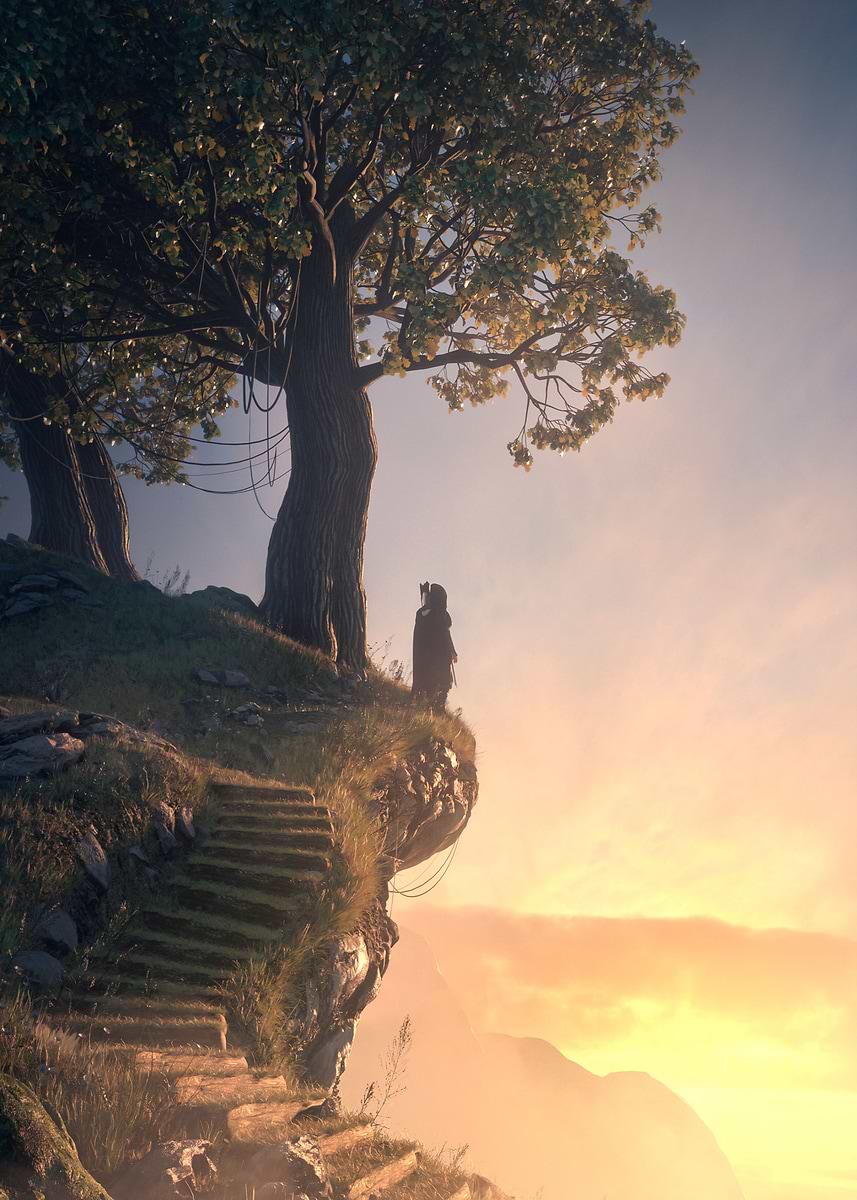 'Warrior Lookout' Poster, picture, metal print, paint by Julius ...