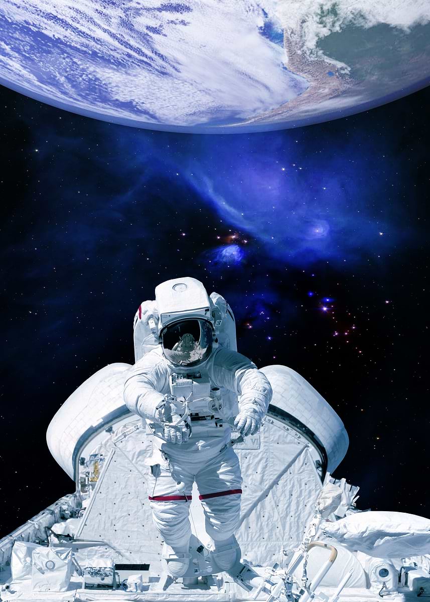 'Astronaut Spaceman ' Poster, picture, metal print, paint by Mea ...