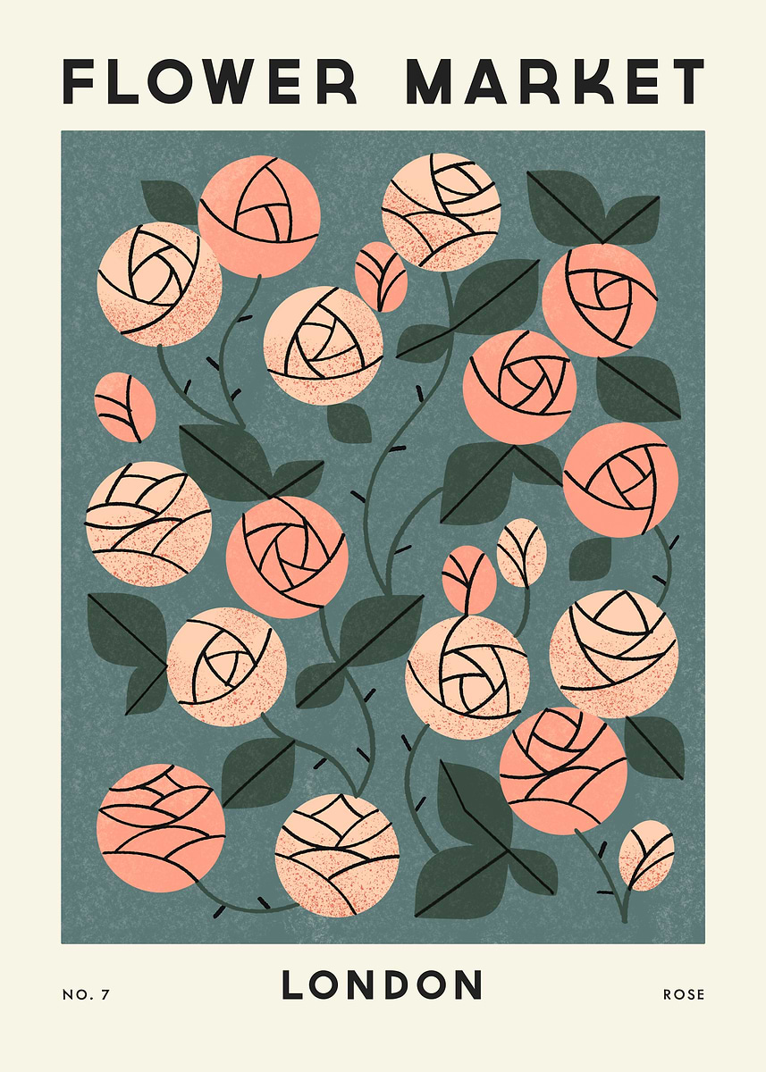 'Flower Market No 7' Poster, picture, metal print, paint by Renea L ...