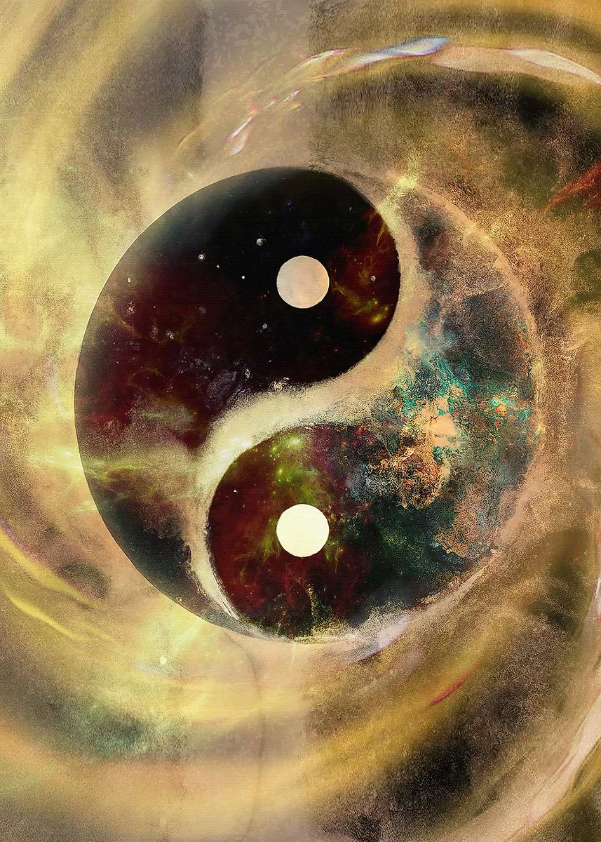 'Blazing Yin Yang' Poster, picture, metal print, paint by MCAshe Art ...