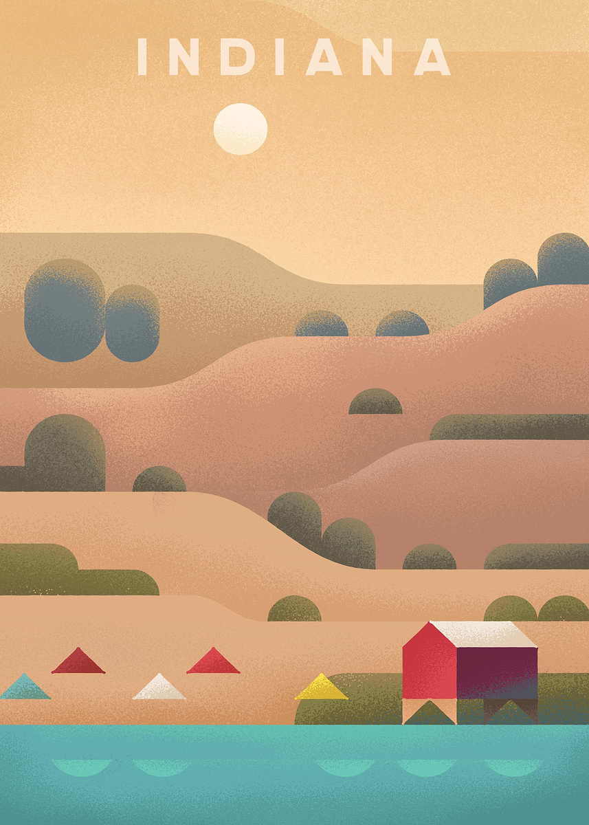 'Indiana' Poster, picture, metal print, paint by Sam Kal | Displate