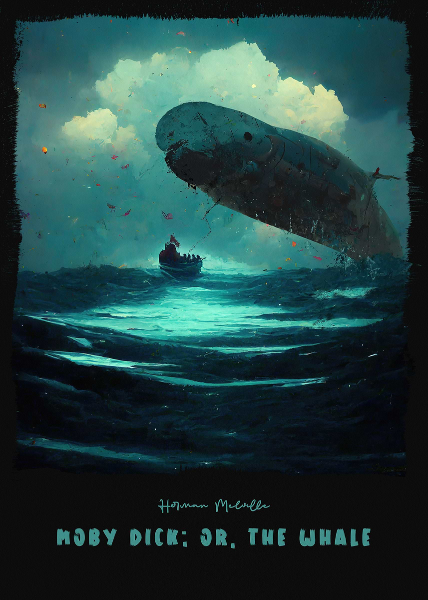 'Moby Dick' Poster, picture, metal print, paint by Deniz A. | Displate