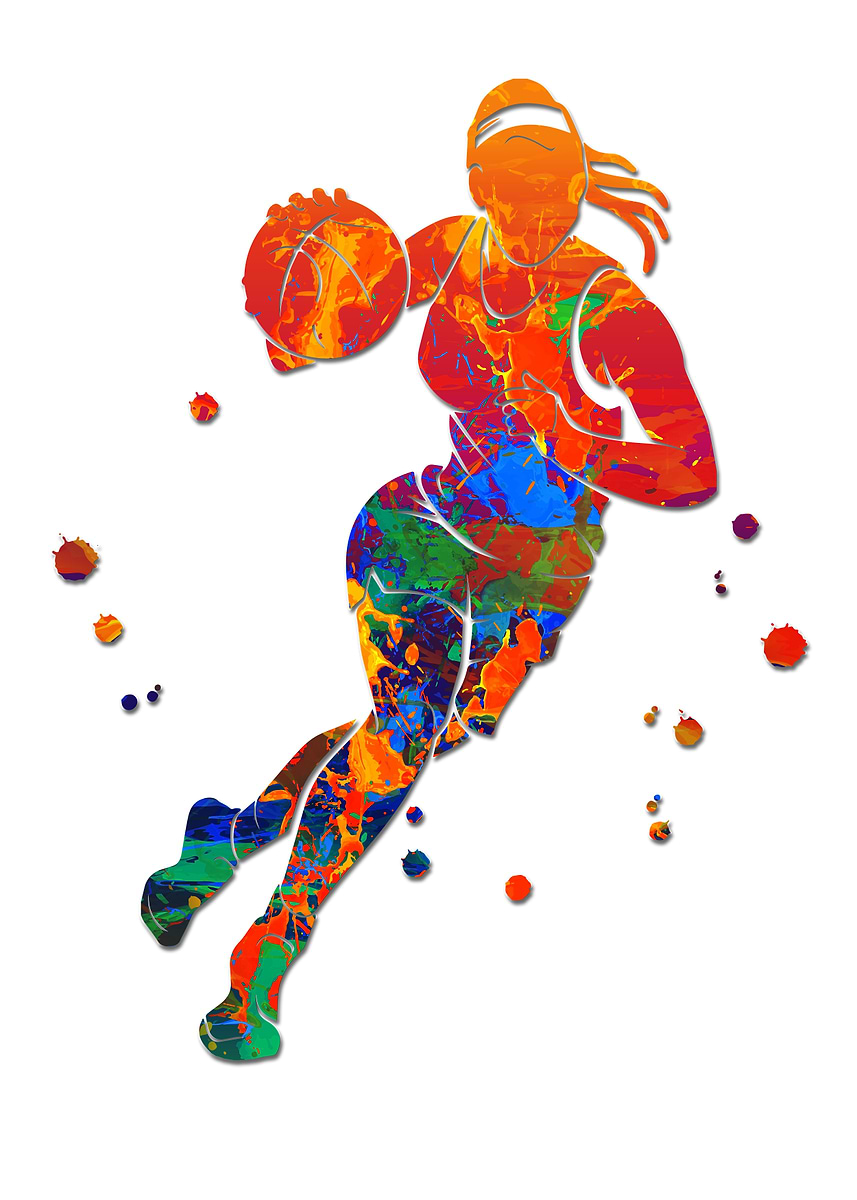 'Female basketball player' Poster, picture, metal print, paint by ...
