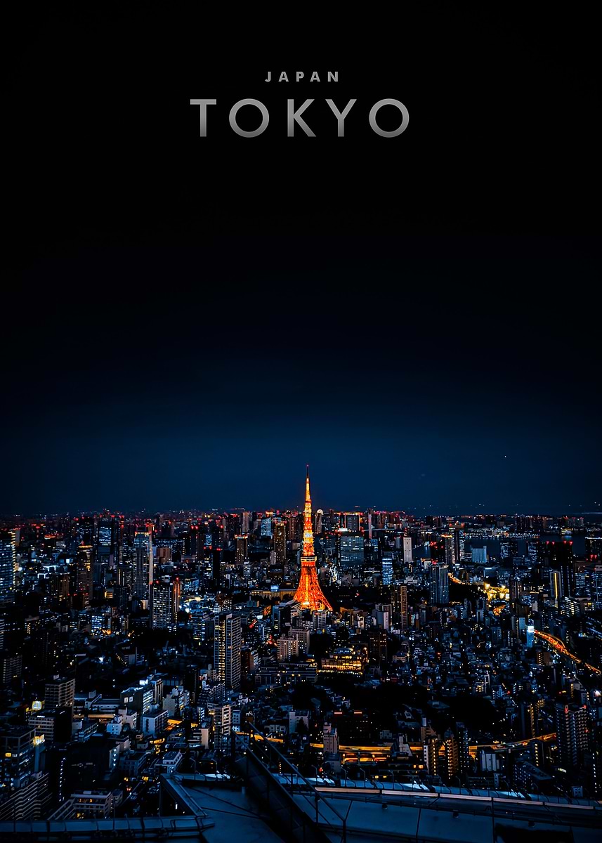'Tokyo City Metropolitan' Poster, picture, metal print, paint by Merah ...