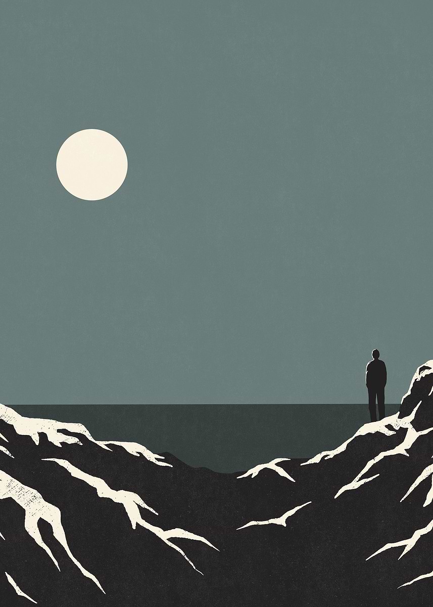 'Thoughts II' Poster, picture, metal print, paint by Anette Sommerseth ...