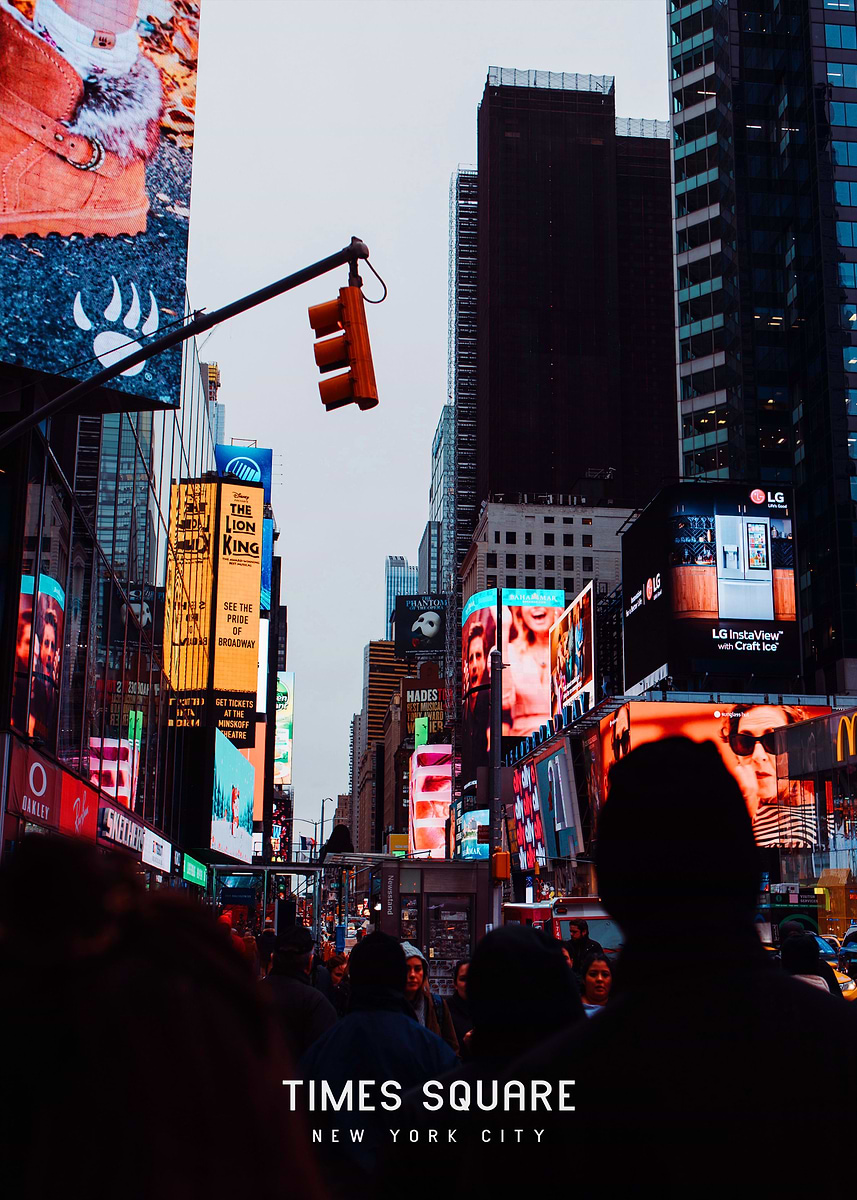 'Times Square ' Poster, picture, metal print, paint by Famous City ...