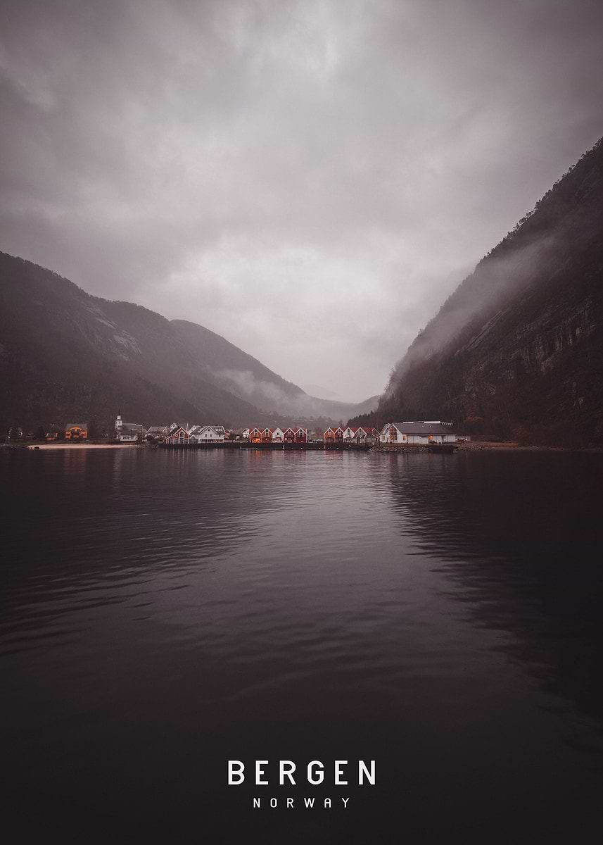 'Bergen ' Poster, picture, metal print, paint by Explore Universe ...