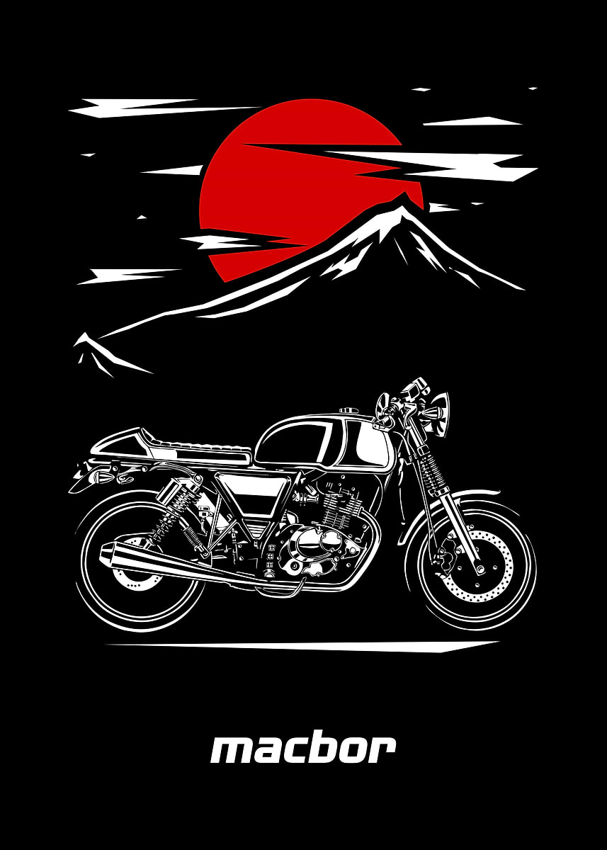 'Macbor Motorcycle' Poster, picture, metal print, paint by Faissal ...