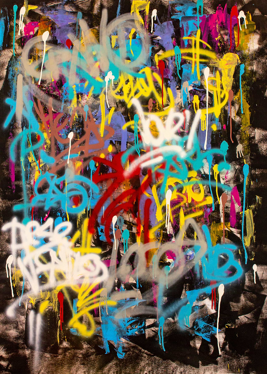 'Crazy Times' Poster, picture, metal print, paint by Nozvvu | Displate
