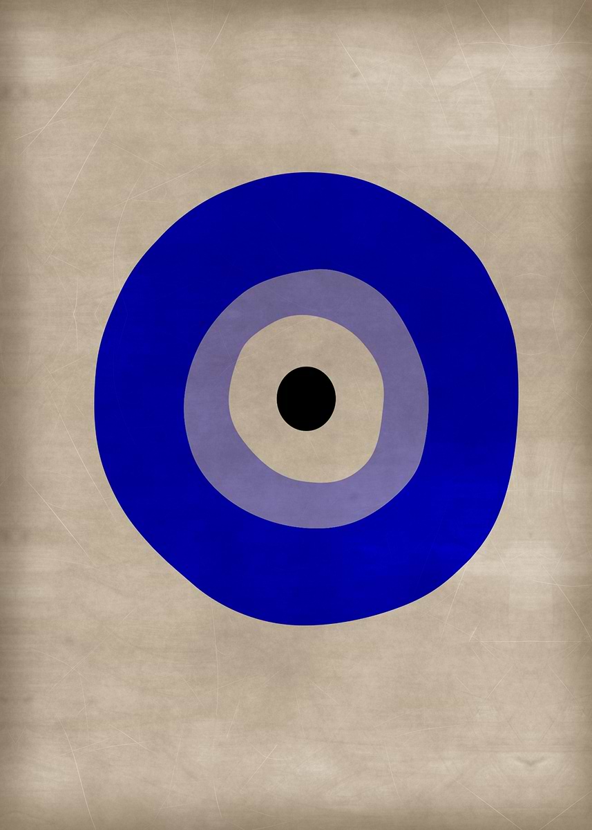 'Blue Evil Eye' Poster, picture, metal print, paint by XandYart | Displate