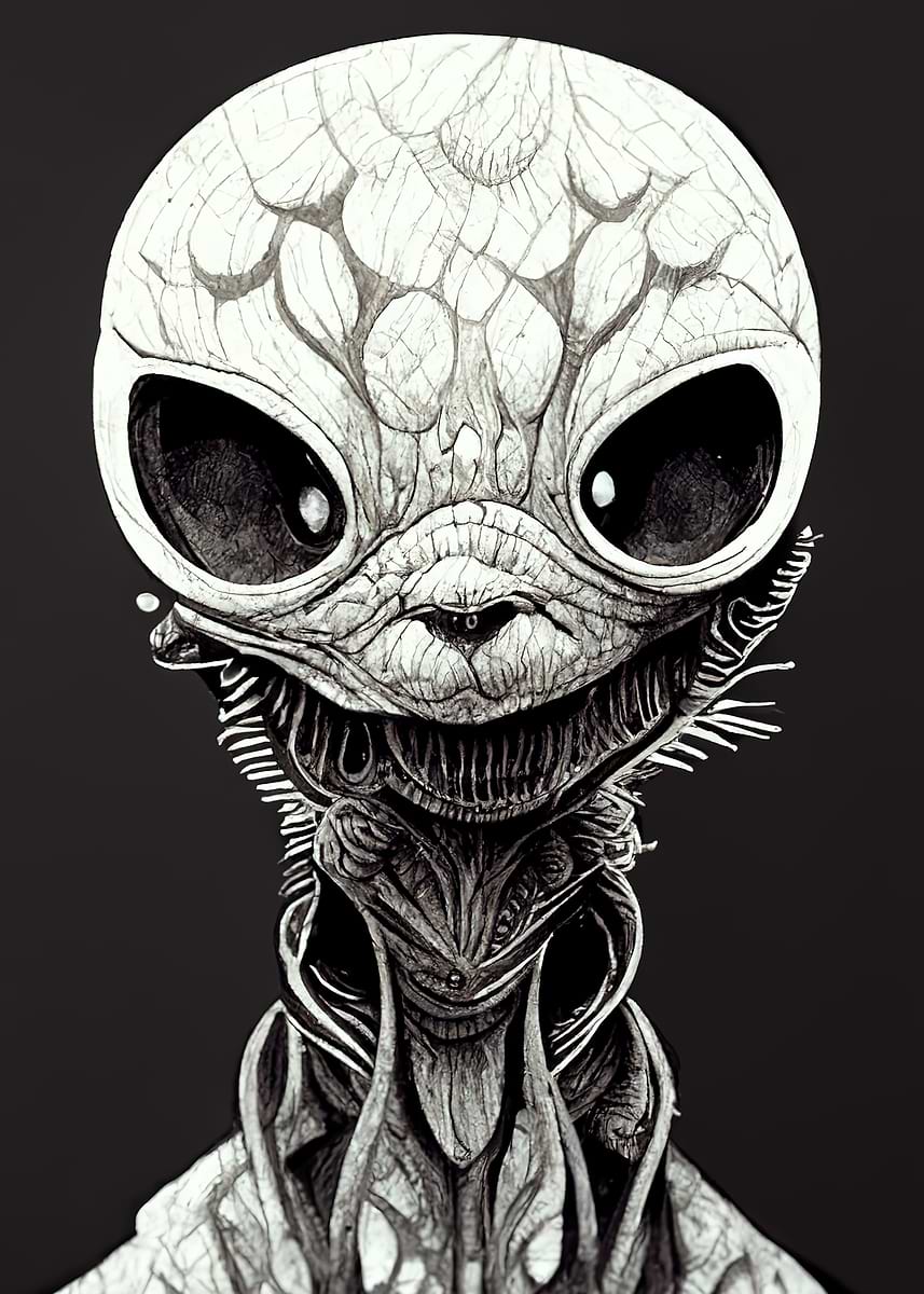 'Alien headshot' Poster, picture, metal print, paint by Mezma and ...