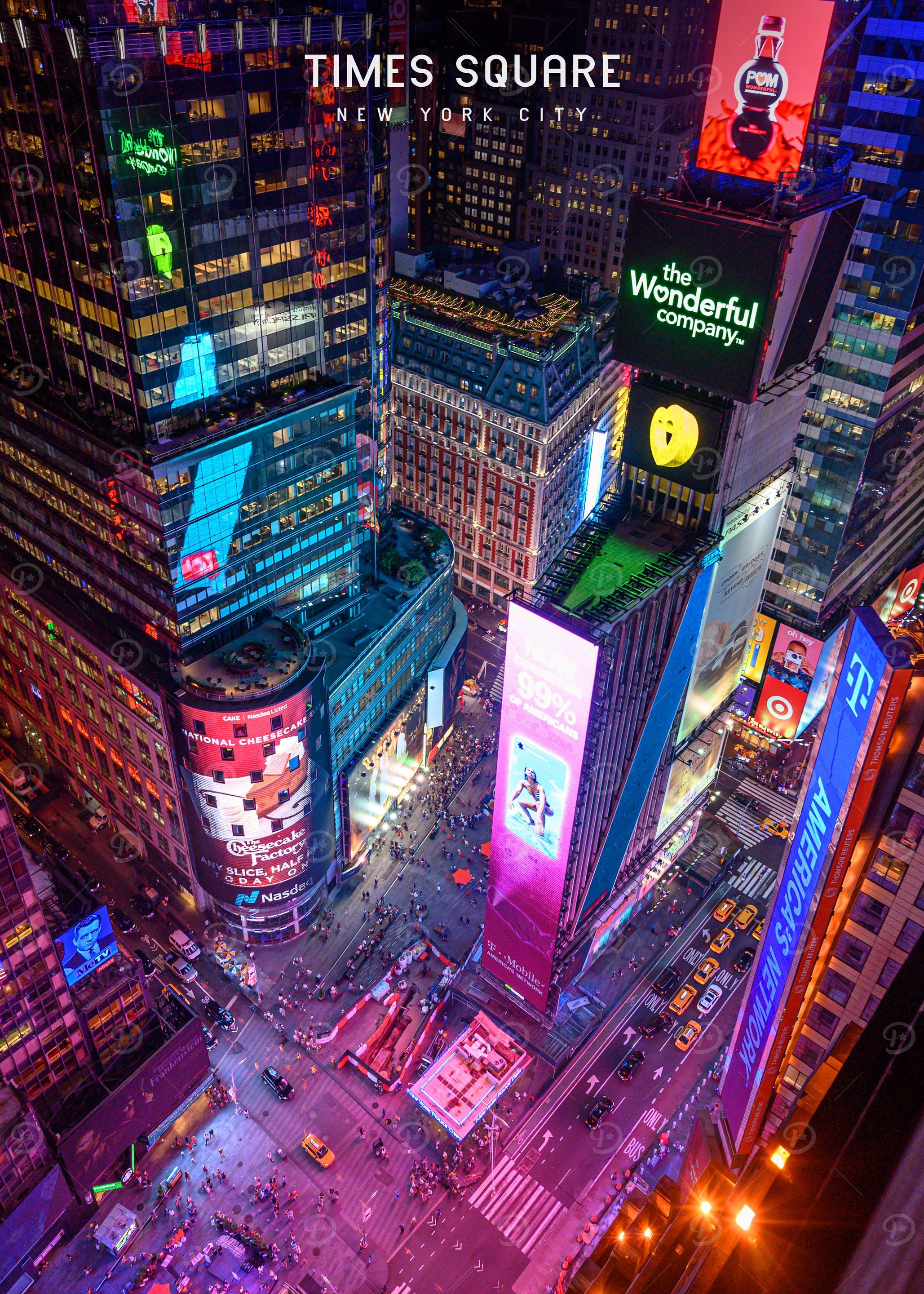 'Times Square ' Poster, picture, metal print, paint by Famous City ...