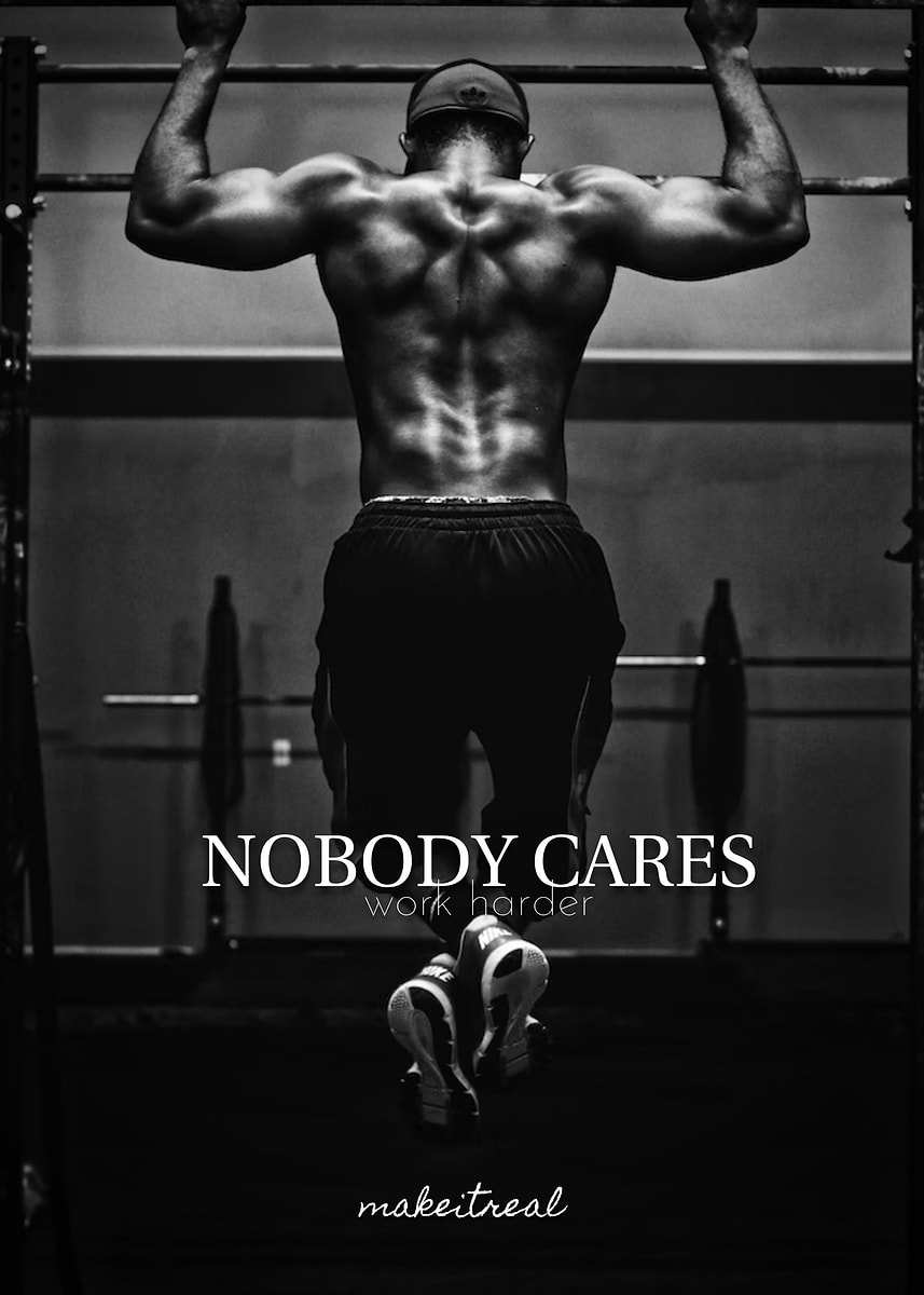 'Nobody Cares' Poster, picture, metal print, paint by MAKEITREAL | Displate