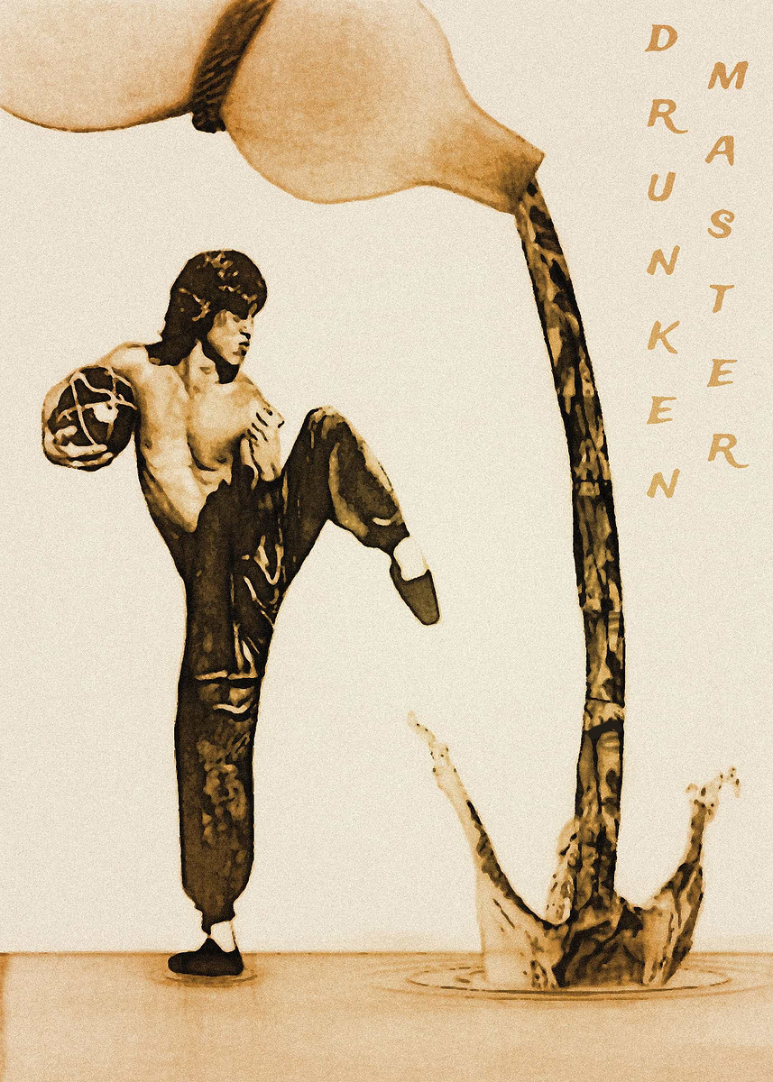 'Drunken Master' Poster, picture, metal print, paint by KyomaArt | Displate
