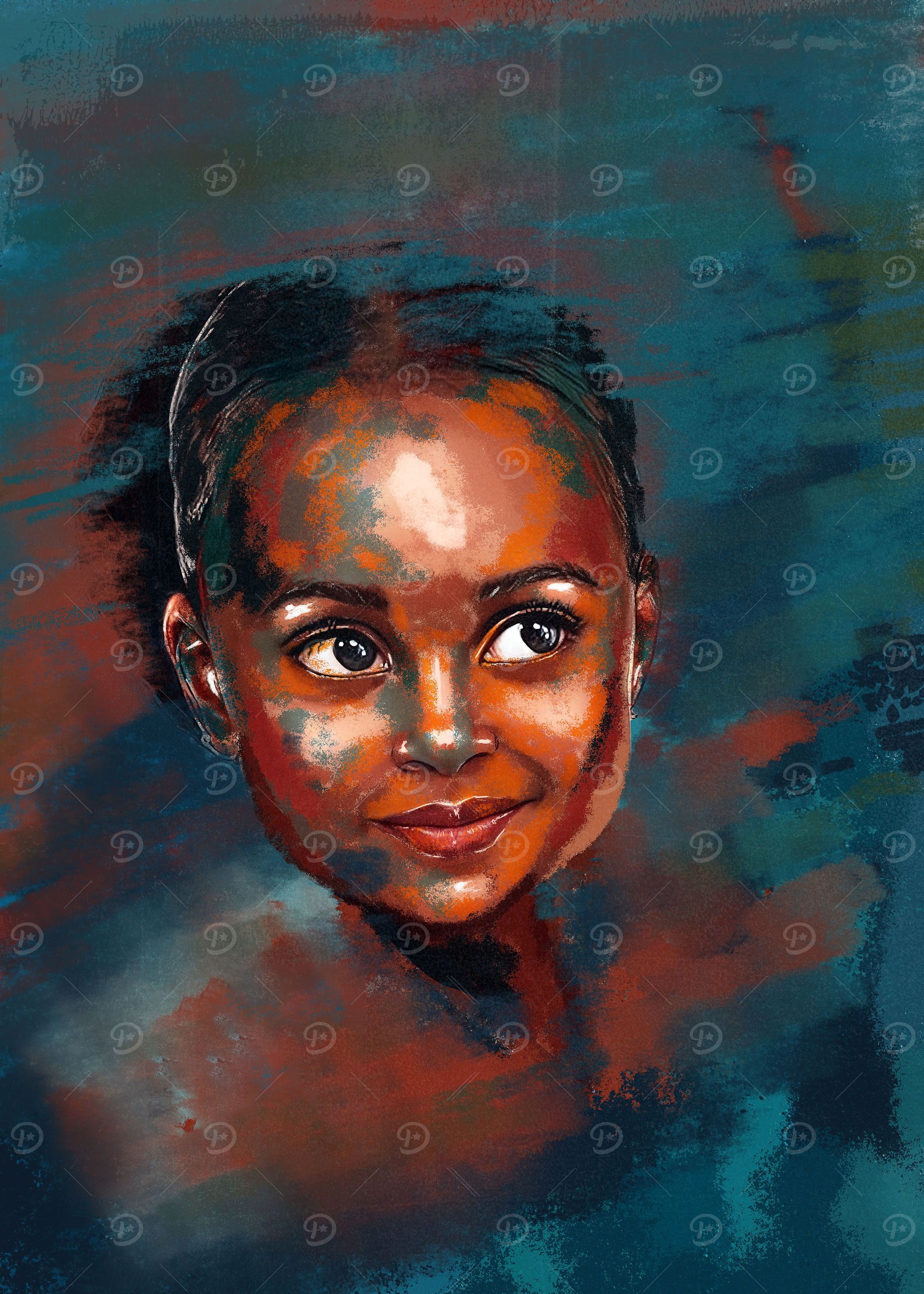 'Little veronica wealth' Poster, picture, metal print, paint by KG Art ...