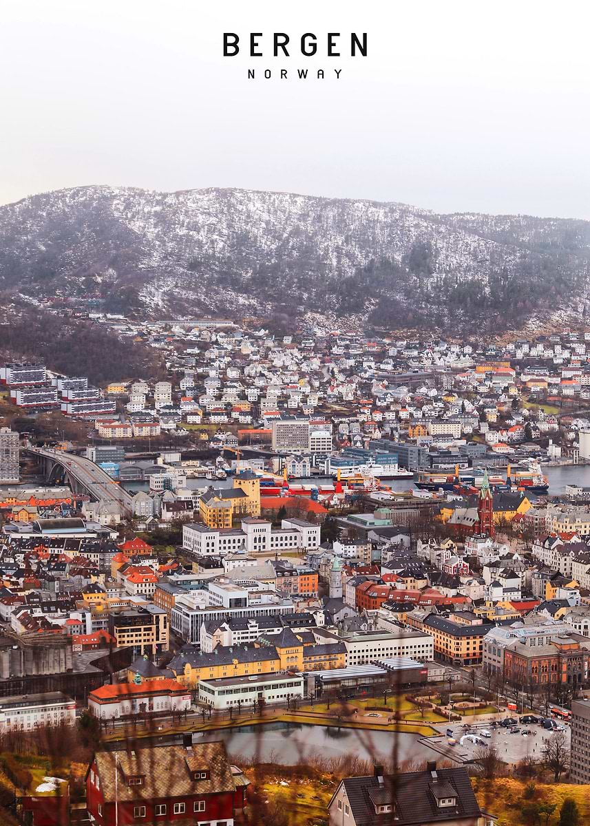 'Bergen ' Poster, picture, metal print, paint by Explore Universe ...