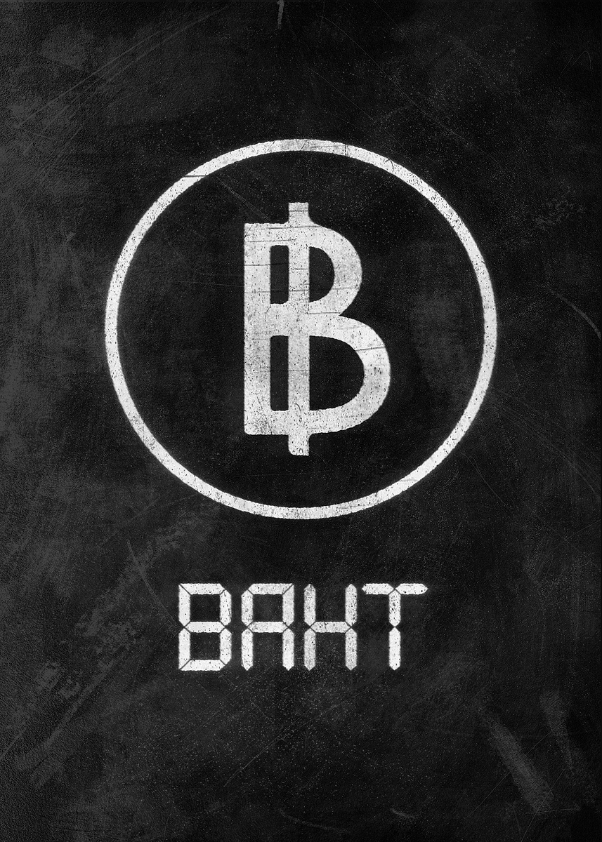 'Thailand Baht' Poster, picture, metal print, paint by Luvy | Displate