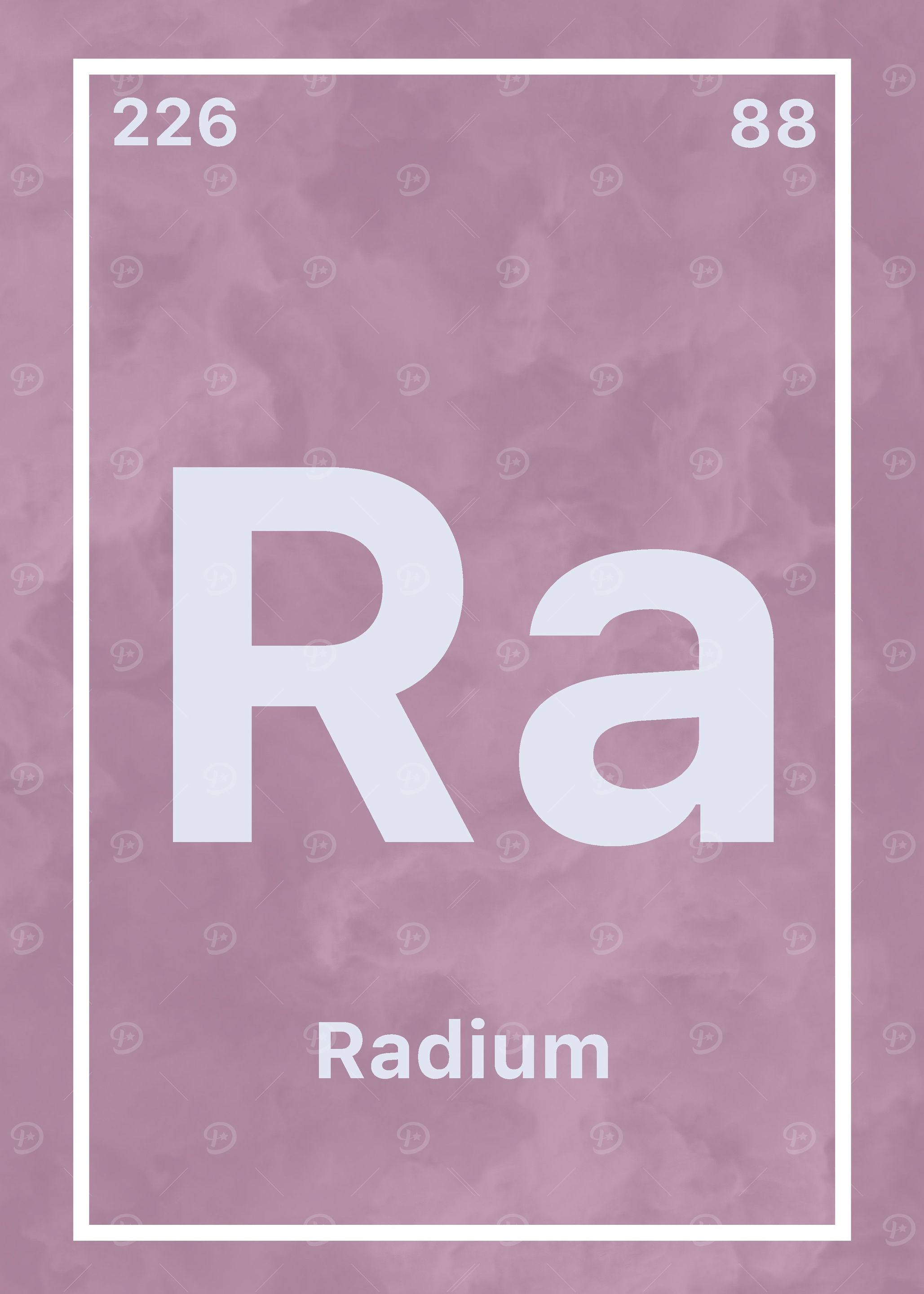 'Chemical Symbol Radium' Poster, picture, metal print, paint by Tim ...