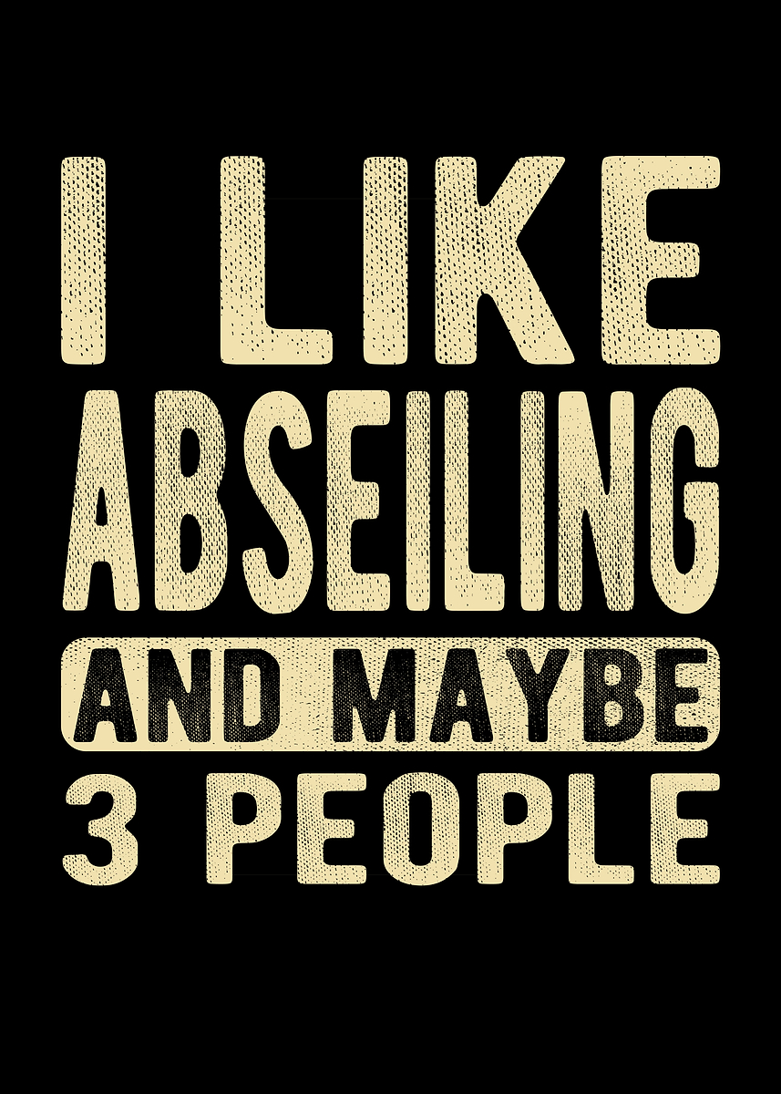 'Abseiling' Poster, picture, metal print, paint by schmugo | Displate