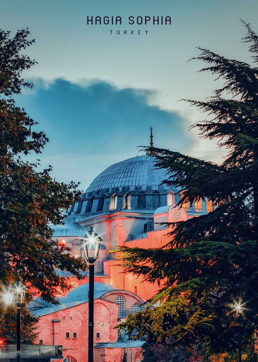 'Hagia Sophia ' Poster, picture, metal print, paint by Big City | Displate