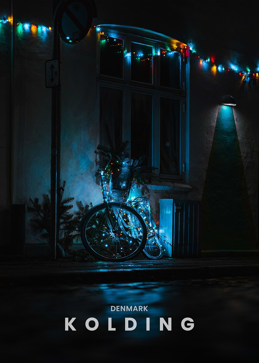 'Night Bike Ride' Poster, picture, metal print, paint by Adam Bodor ...