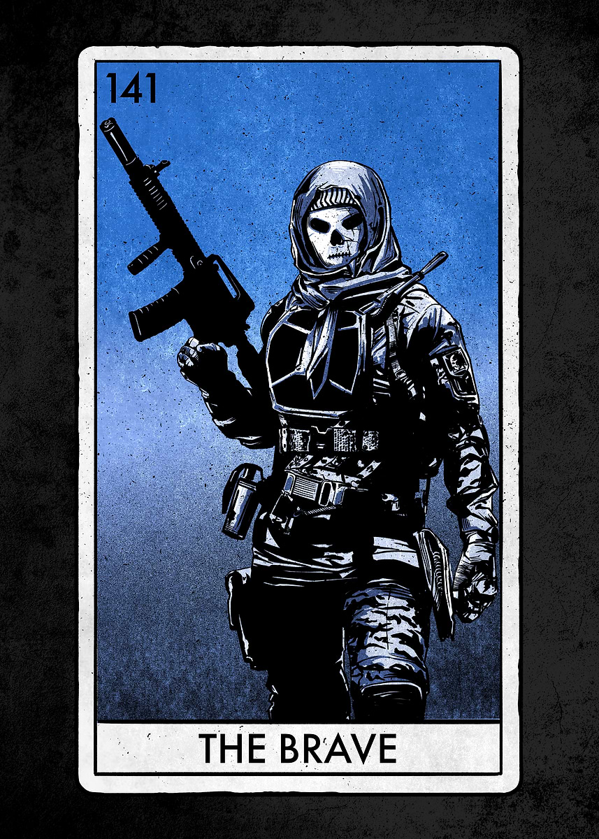 'The Brave Card' Poster, picture, metal print, paint by Call of Duty ...