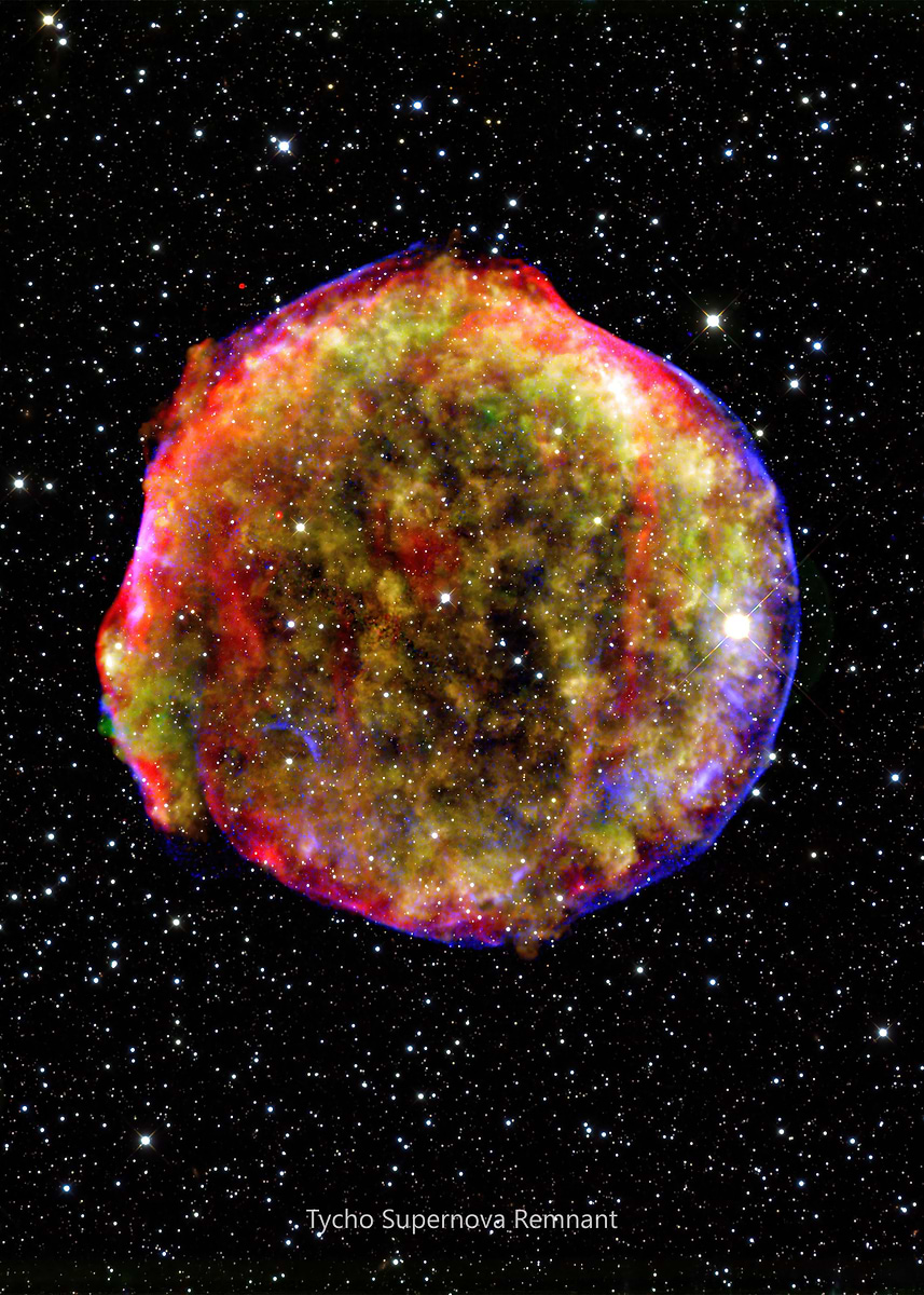 'Tycho supernova remnant' Poster, picture, metal print, paint by Galaxy ...