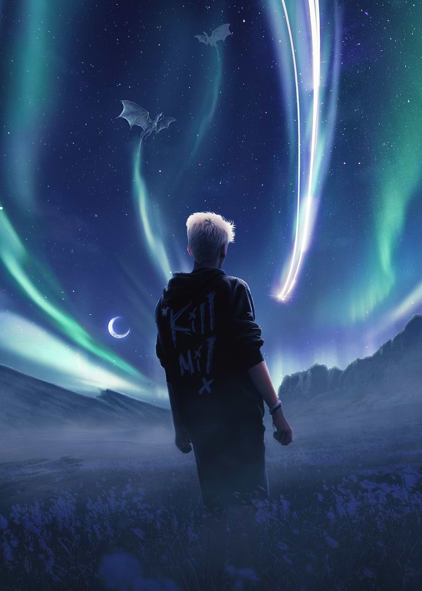 'Falling Star' Poster, picture, metal print, paint by Sanndy | Displate