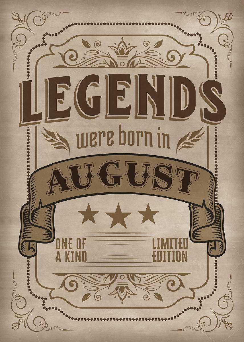 'August Legend' Poster, picture, metal print, paint by XandYart | Displate