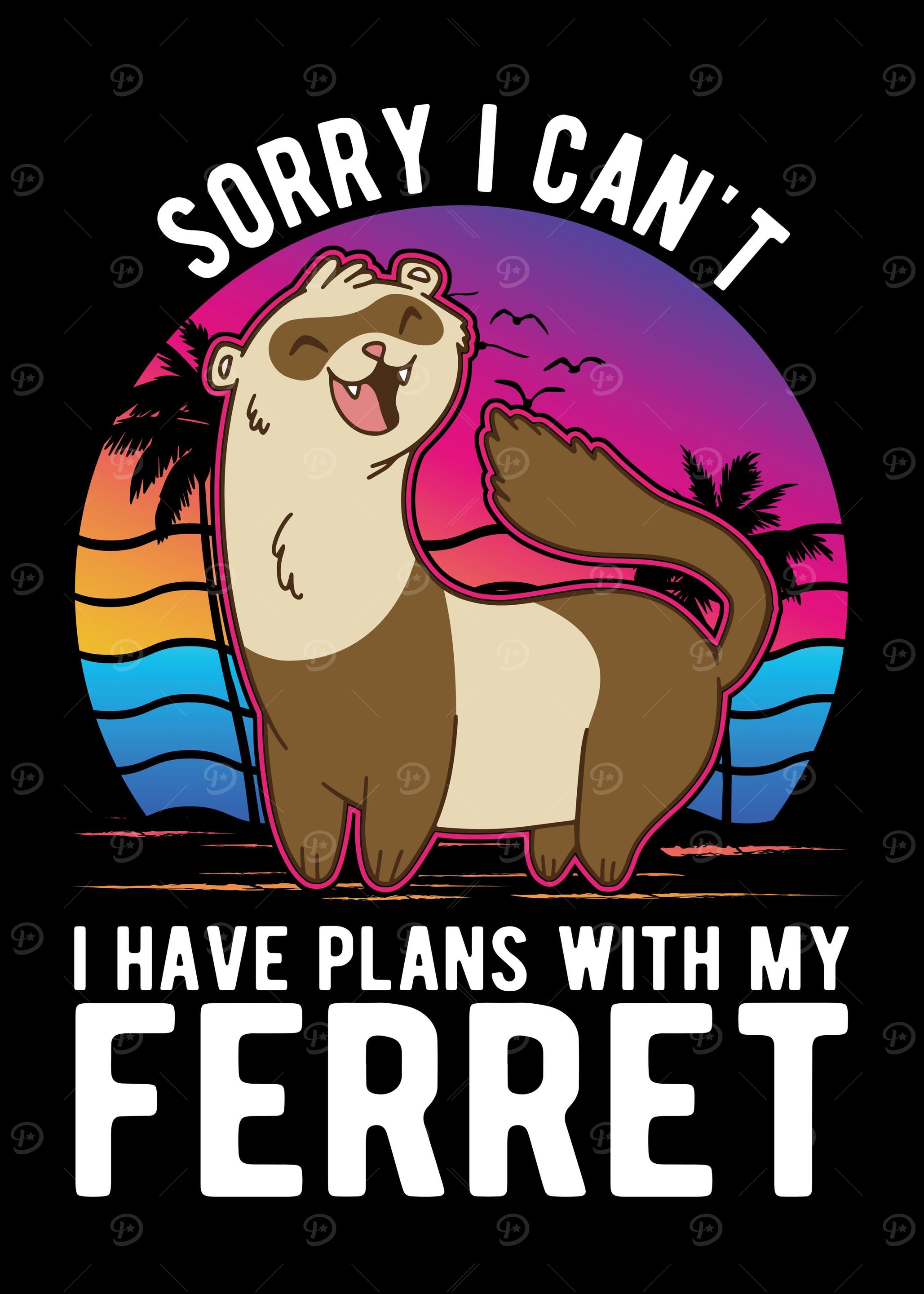 'Ferret Lover Gift' Poster, picture, metal print, paint by ...