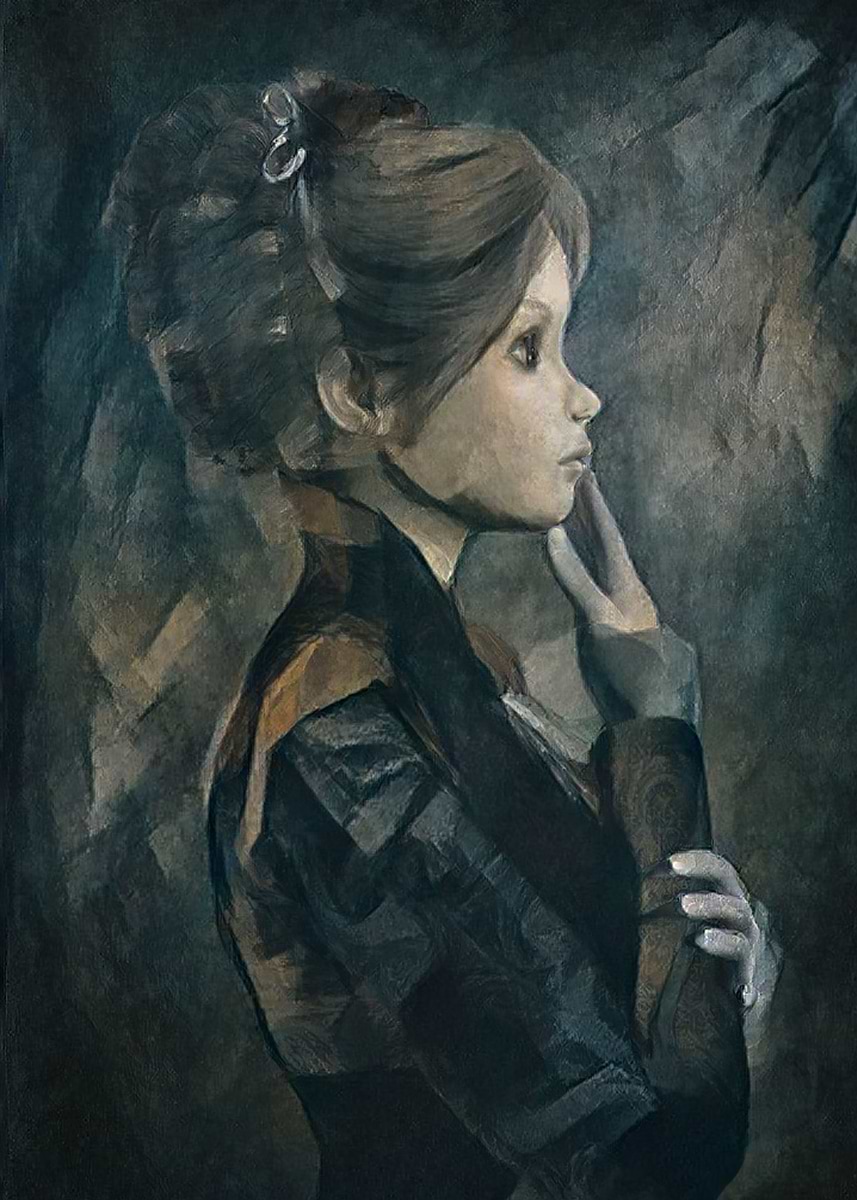 'Lady in waiting' Poster, picture, metal print, paint by David ...