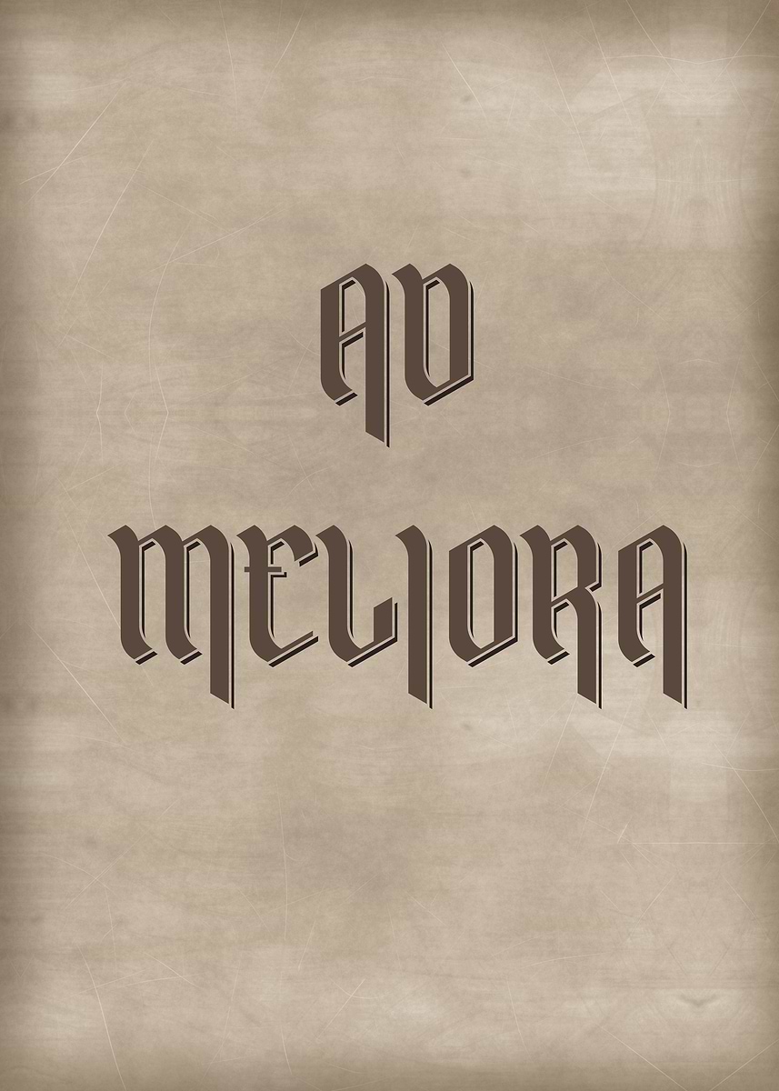 'AD MELIORA' Poster, picture, metal print, paint by XandYart | Displate