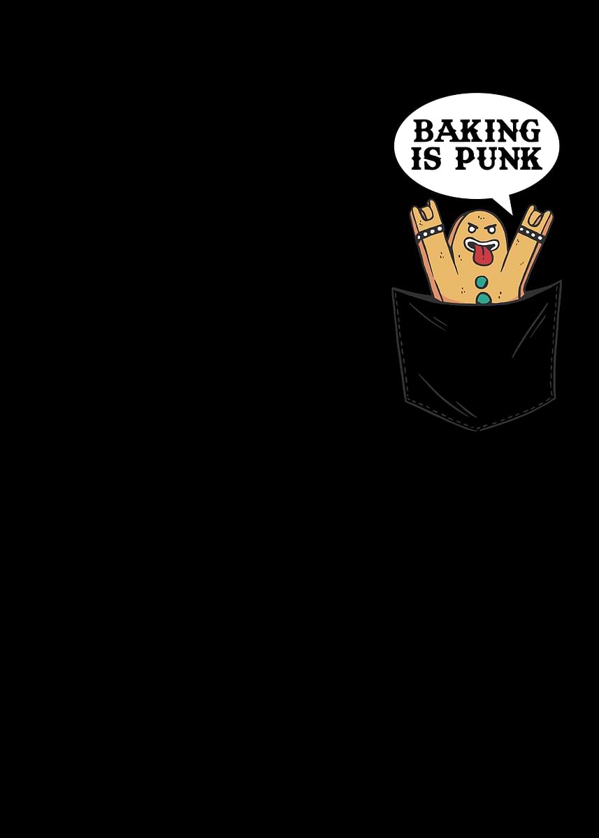 'Baking Is Punk' Poster, picture, metal print, paint by CatRobot | Displate