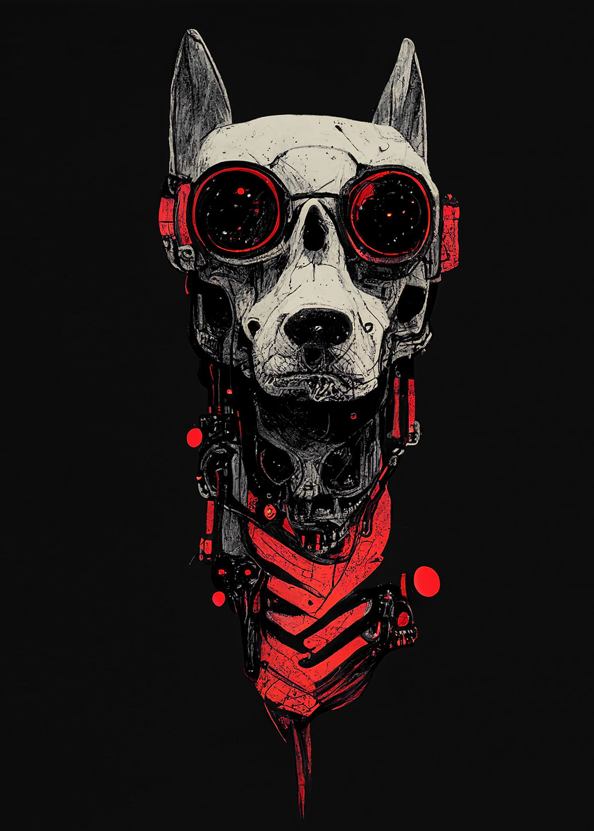 'CyberDog' Poster, picture, metal print, paint by Truong Ho | Displate